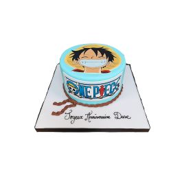 Manga One Piece Luffy birthday cake by The French Cake Company